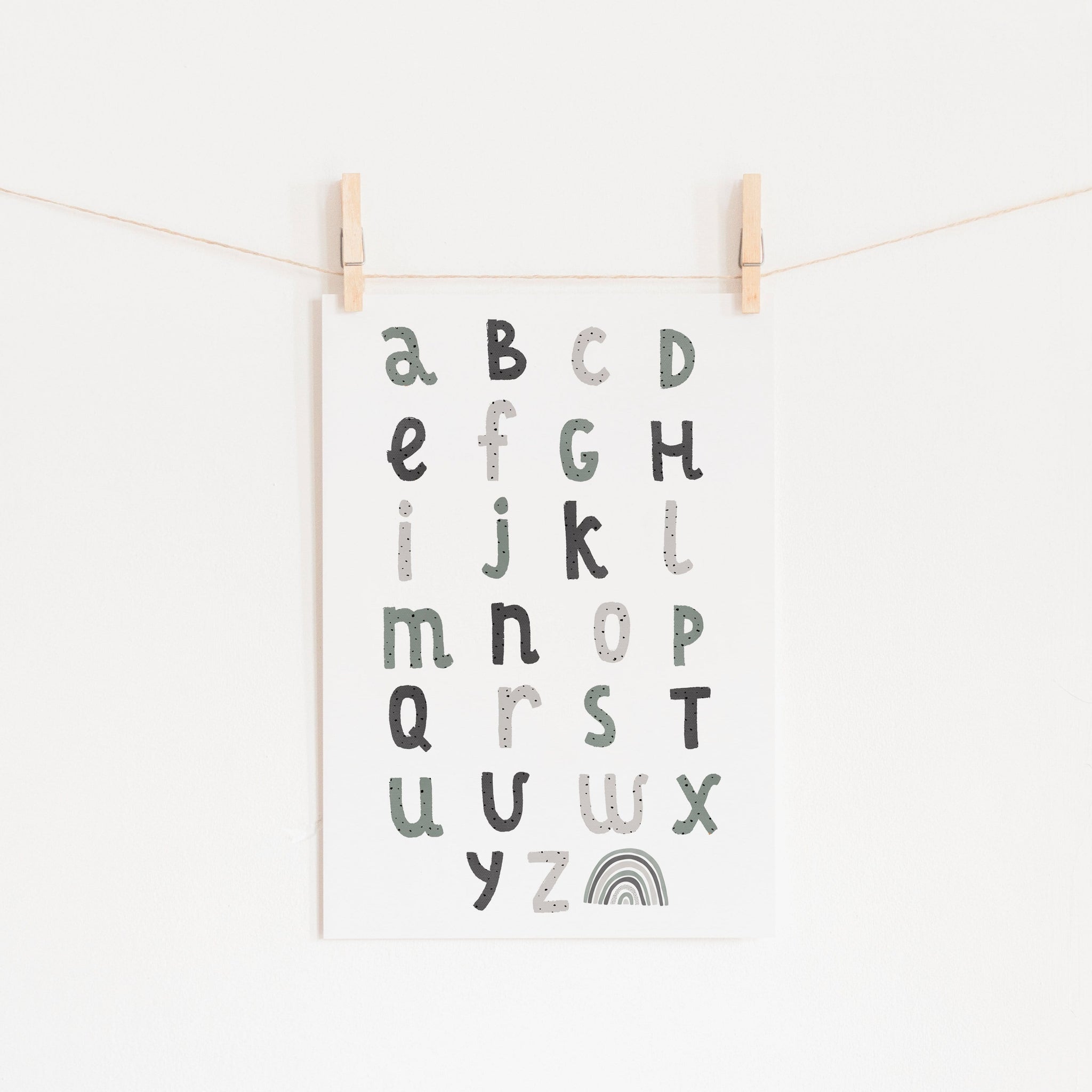 Blue Alphabet Chart | Childrens Wall Art | Pretty In Print