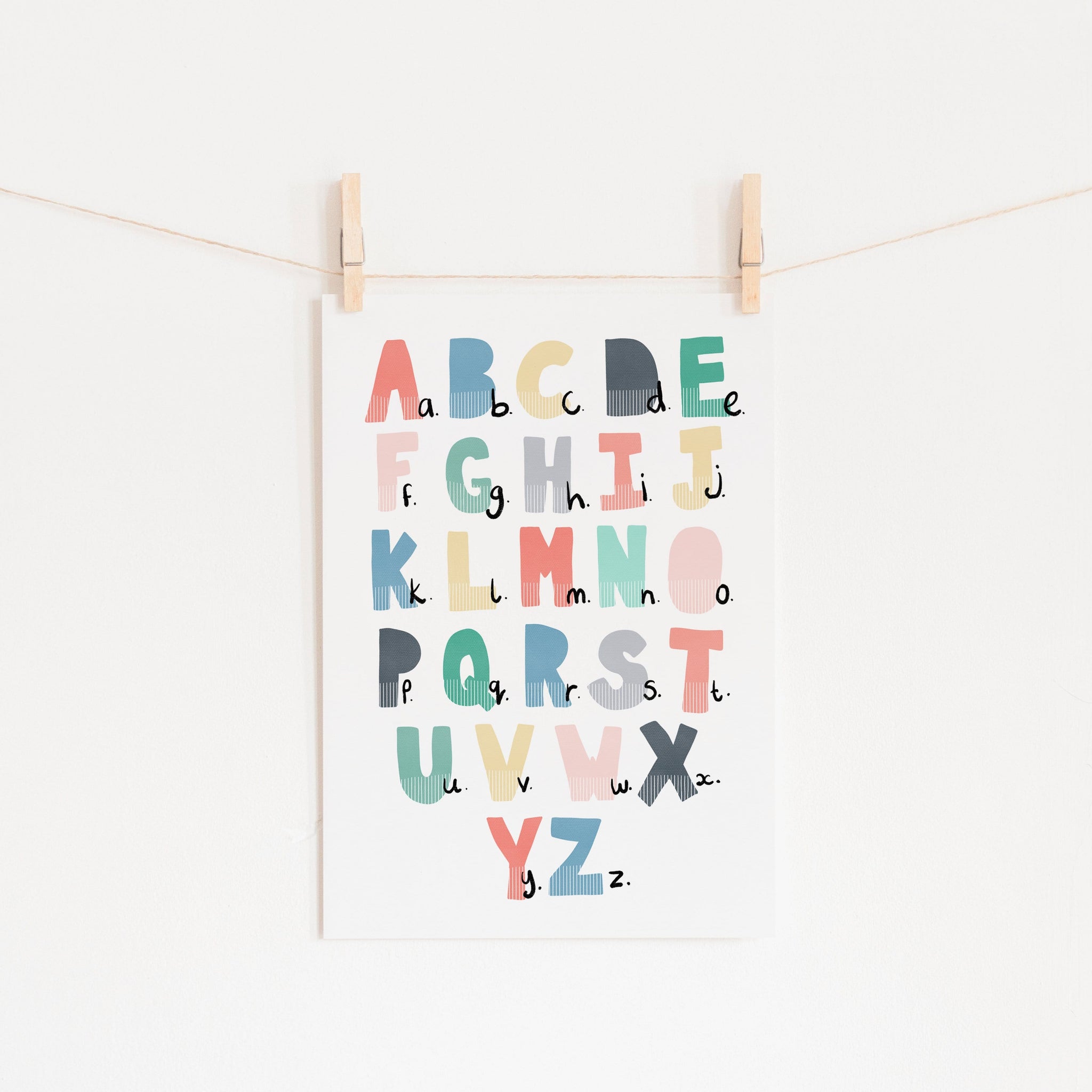 Alphabet Chart | Childrens Wall Art | Pretty In Print