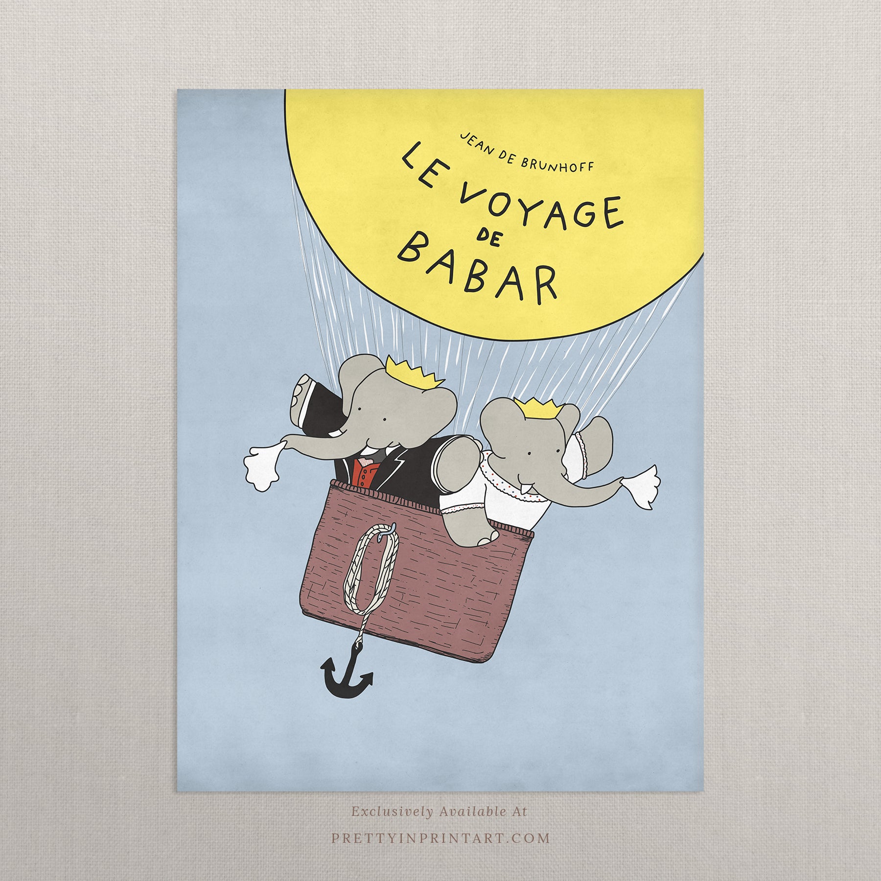 Babar the Elephant Nursery Art – Vintage Storybook Prints for Children ...