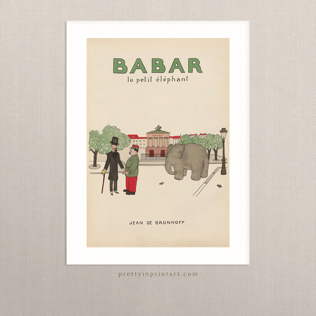 Babar Vintage Art 00105 | Unframed – Pretty in Print Art Ltd