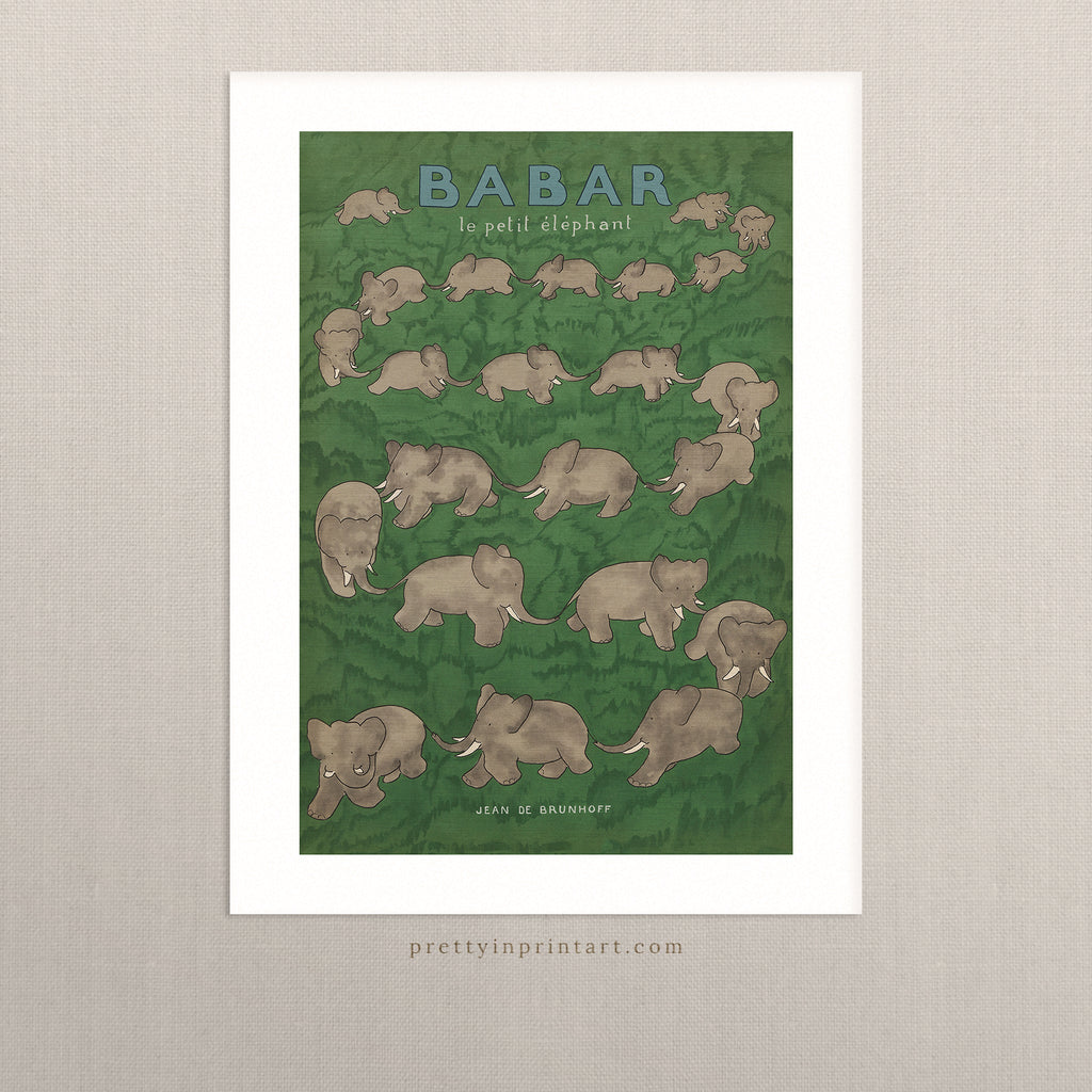 Babar Vintage Art 00110 | Unframed – Pretty in Print Art Ltd