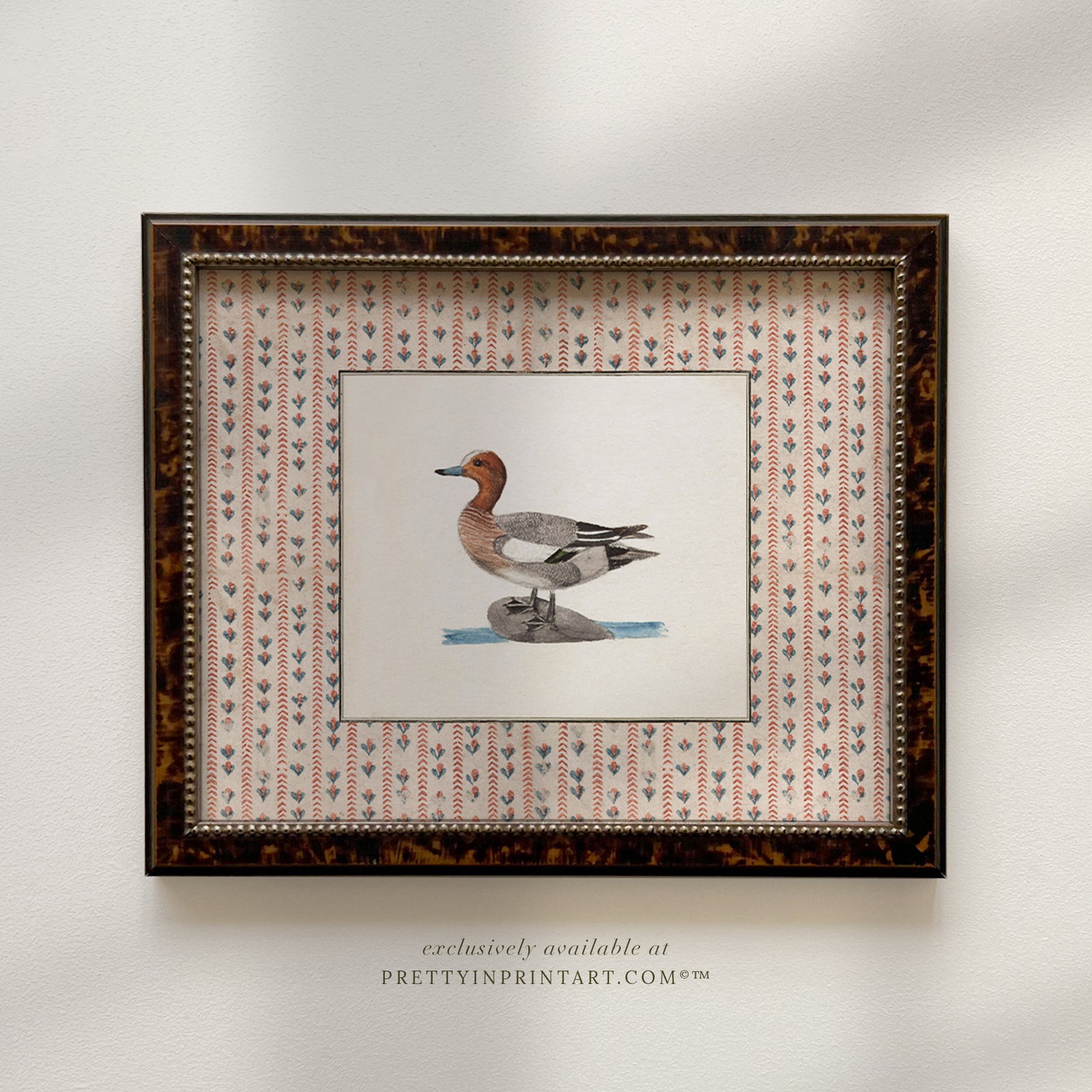 Duck Art Print – Handcrafted Frame for Traditional Dining Rooms