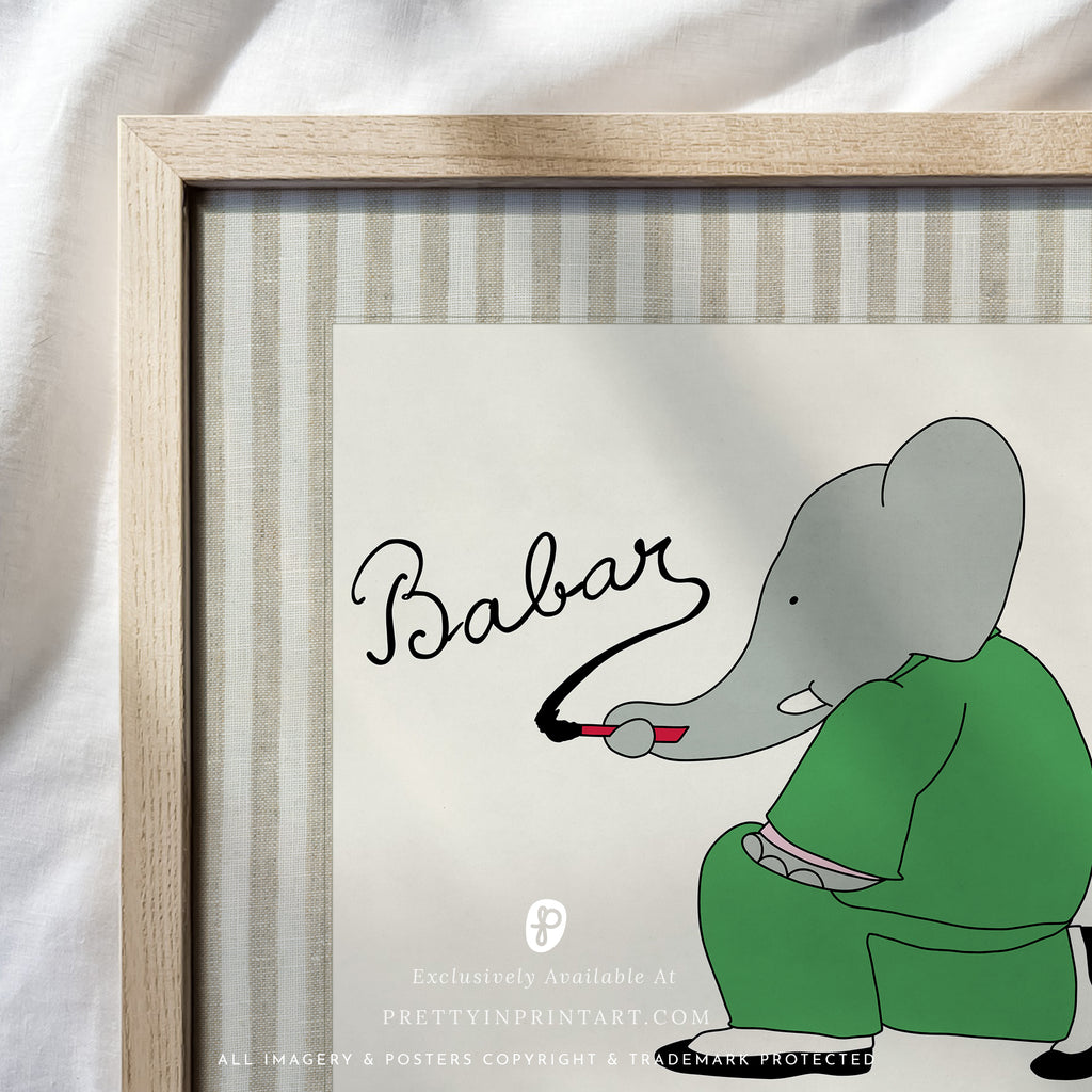 Babar Nursery Art 006 | Unframed – Pretty in Print Art Ltd