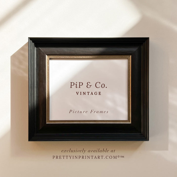 Black Vintage Wood Frame – Classic Style | Pretty in Print Art