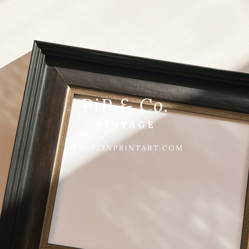 Black Vintage Wood Frame – Classic Style | Pretty in Print Art