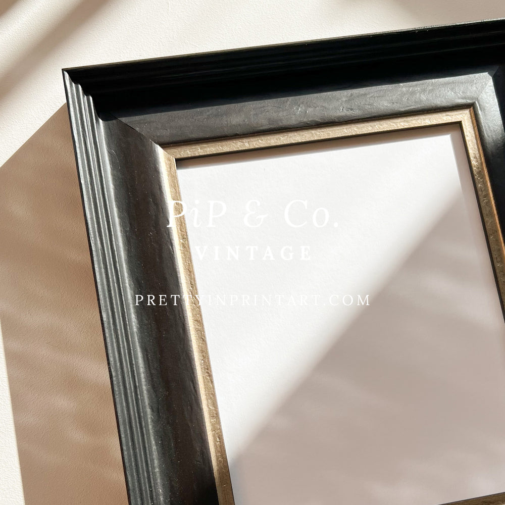 Black Vintage Wood Frame – Classic Style | Pretty in Print Art