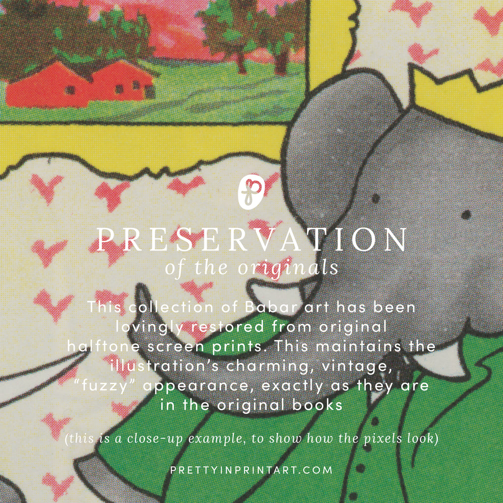 Babar Tennis Portrait | Unframed – Pretty in Print Art Ltd