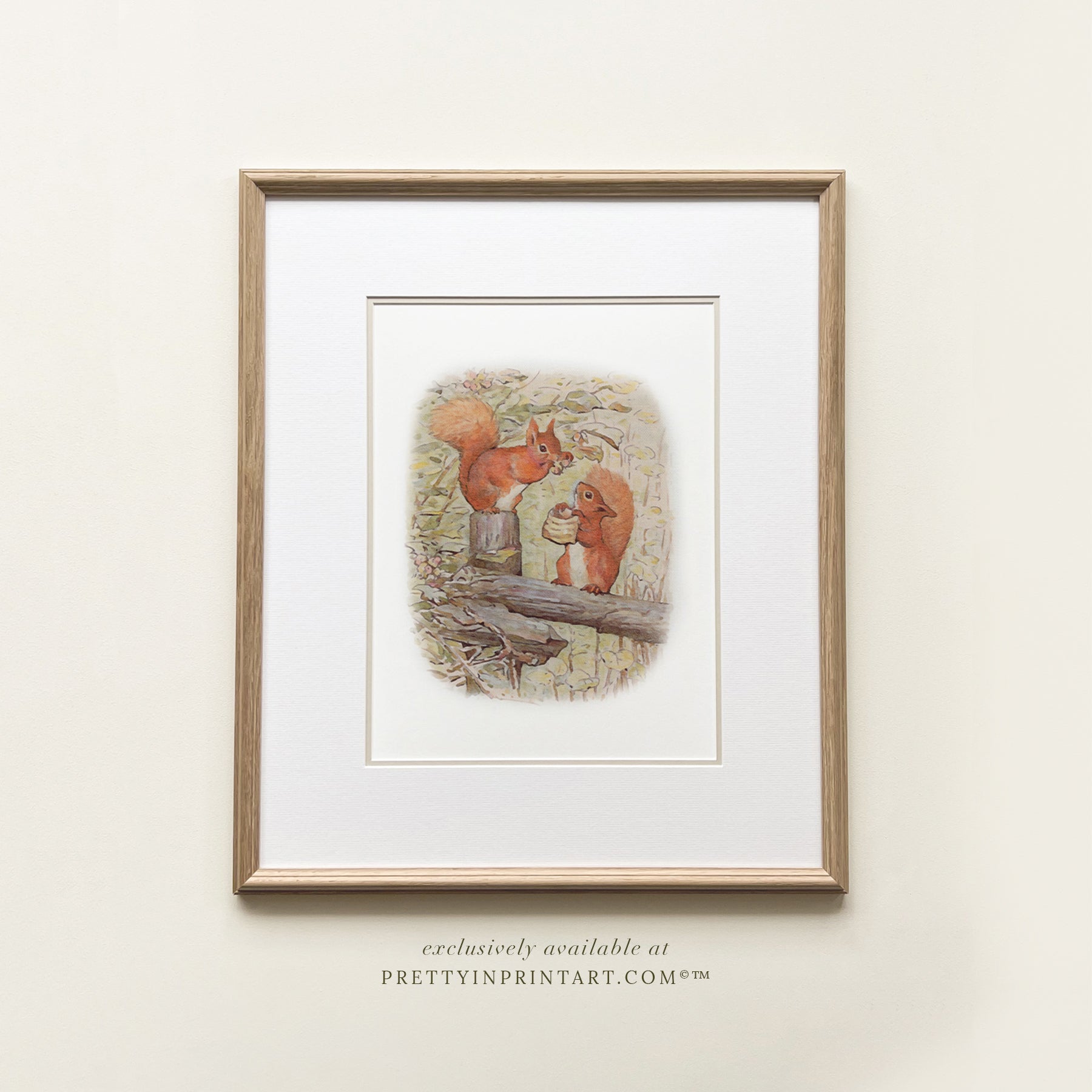 Squirrel Nutkin Nursery Art | Custom Frame