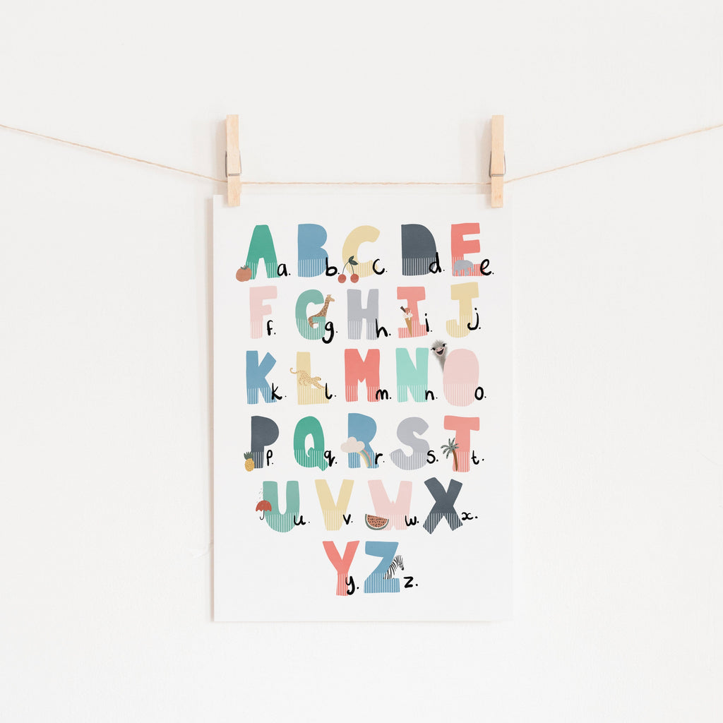 Alphabet Chart | Childrens Wall Art | Pretty In Print – Pretty in Print ...