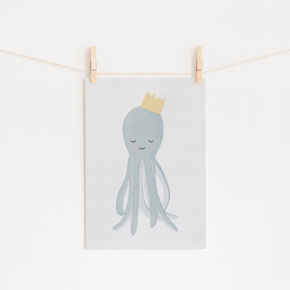 Octopus Print | Nursery Wall Art | Pretty In Print