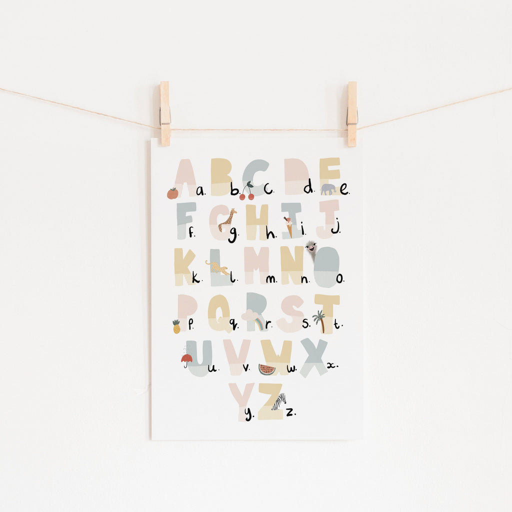 Alphabet Chart | Childrens Wall Art | Pretty In Print – Pretty in Print ...