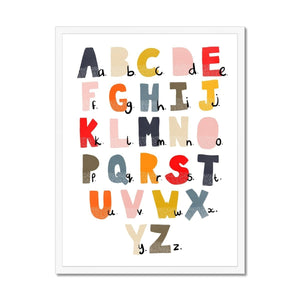Alphabet Chart | Childrens Wall Art | Pretty In Print