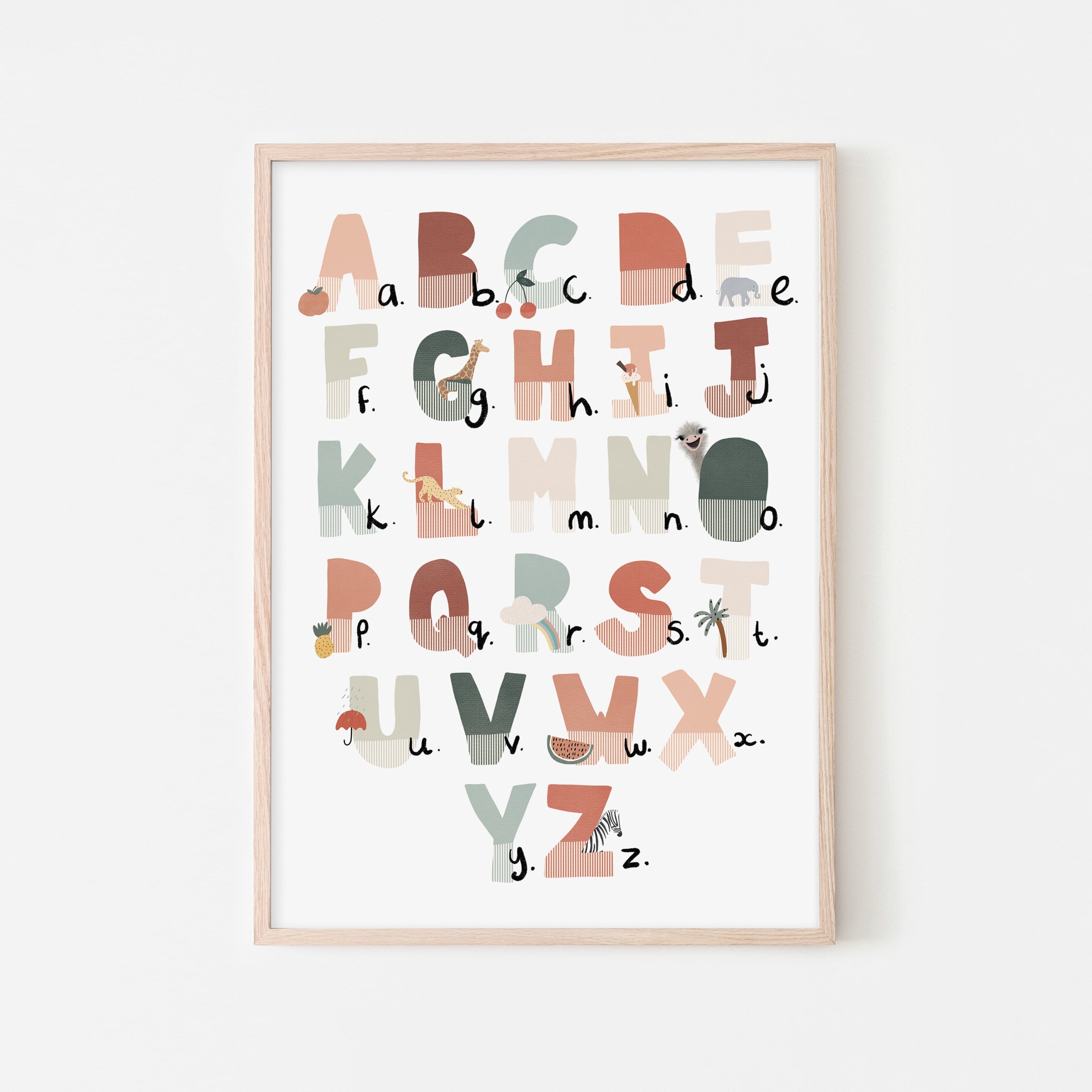 Alphabet Chart | Childrens Wall Art | Pretty In Print