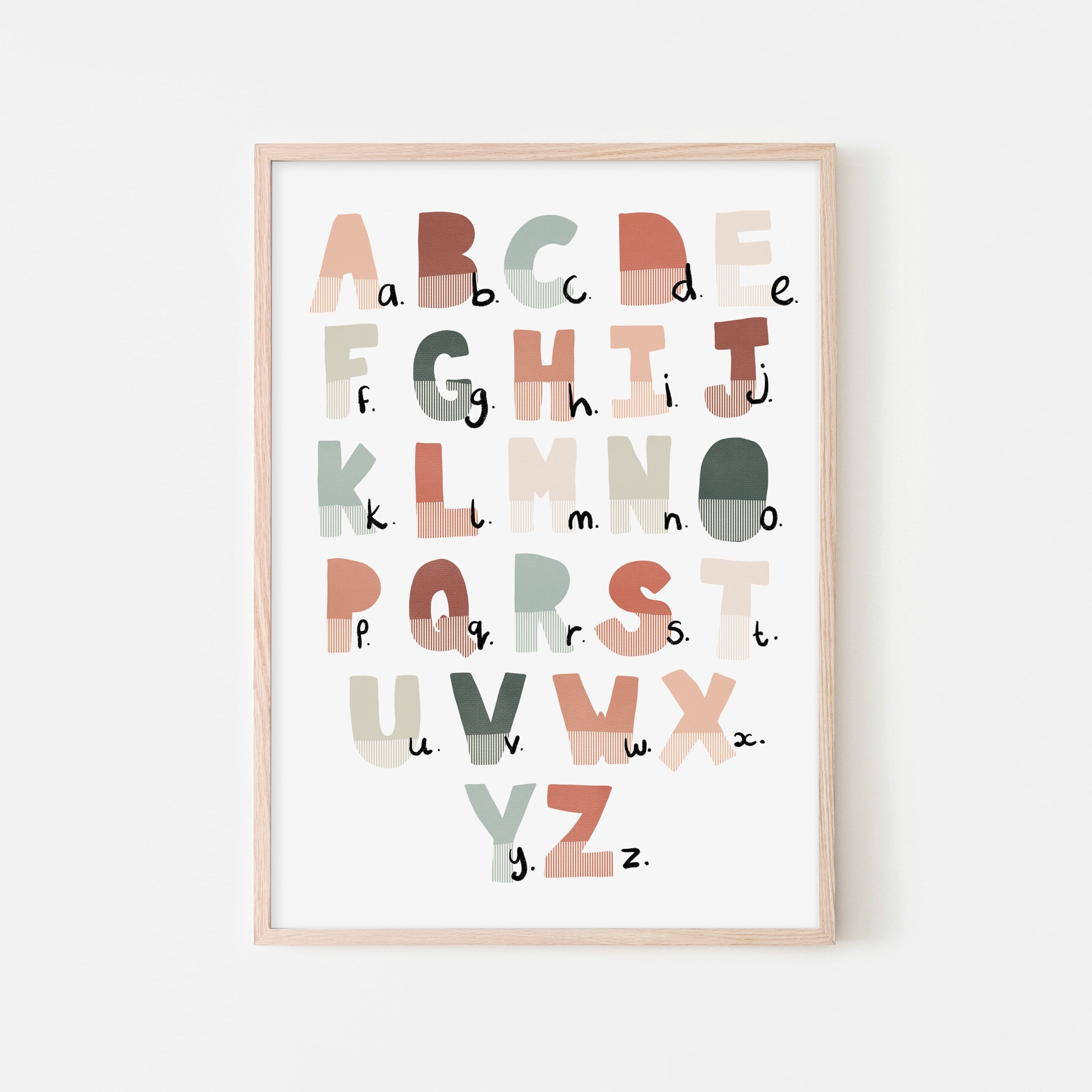 Alphabet Chart | Childrens Wall Art | Pretty In Print