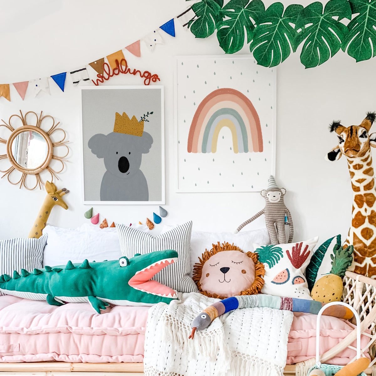 King Koala Print | Kids Animal Wall Art | Pretty In Print