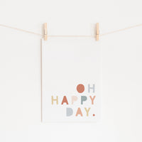 Oh Happy Day | Colourful Wall Art For Kids | Pretty In Print