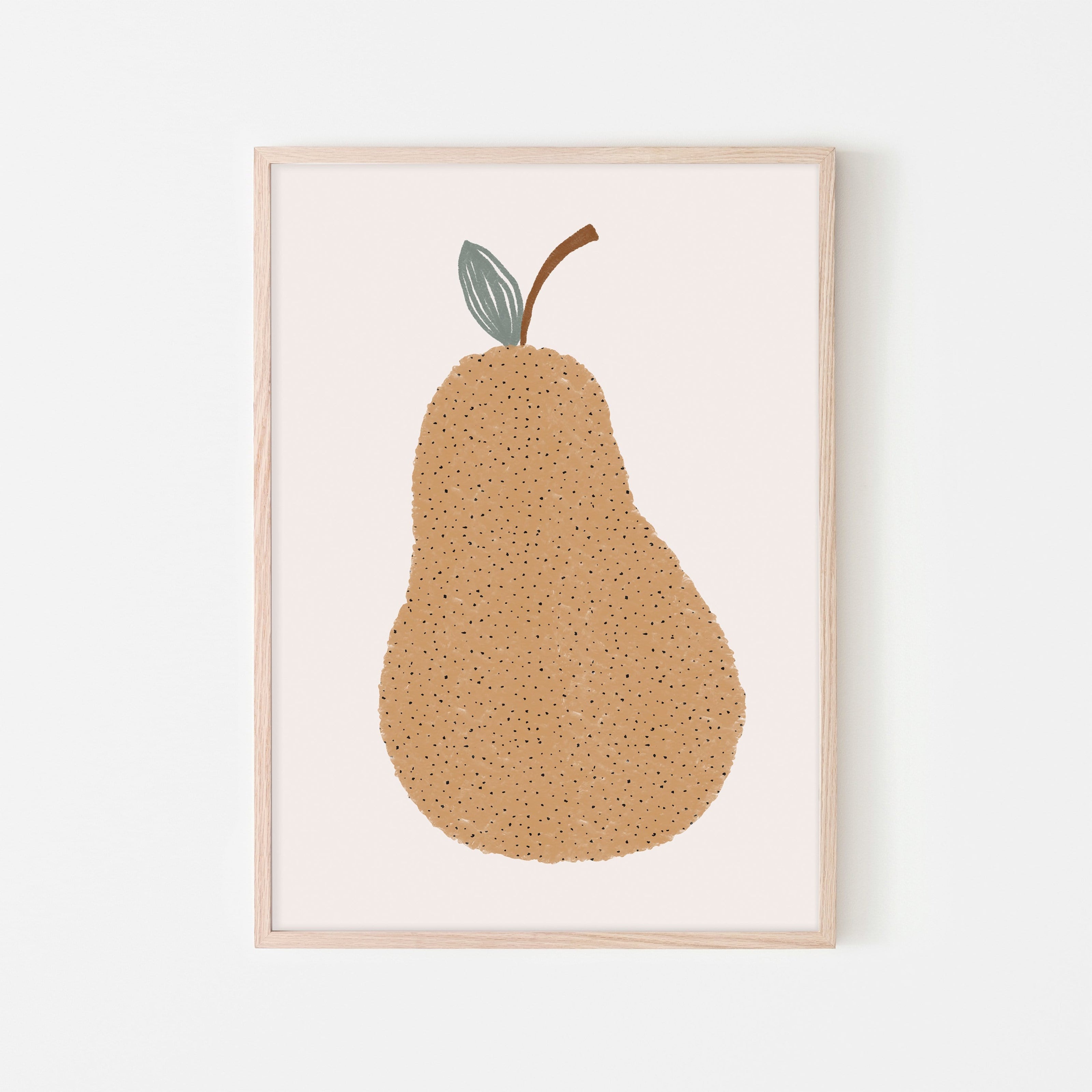 Framed Pear Art Print | Nursery Decor | Pretty In Print
