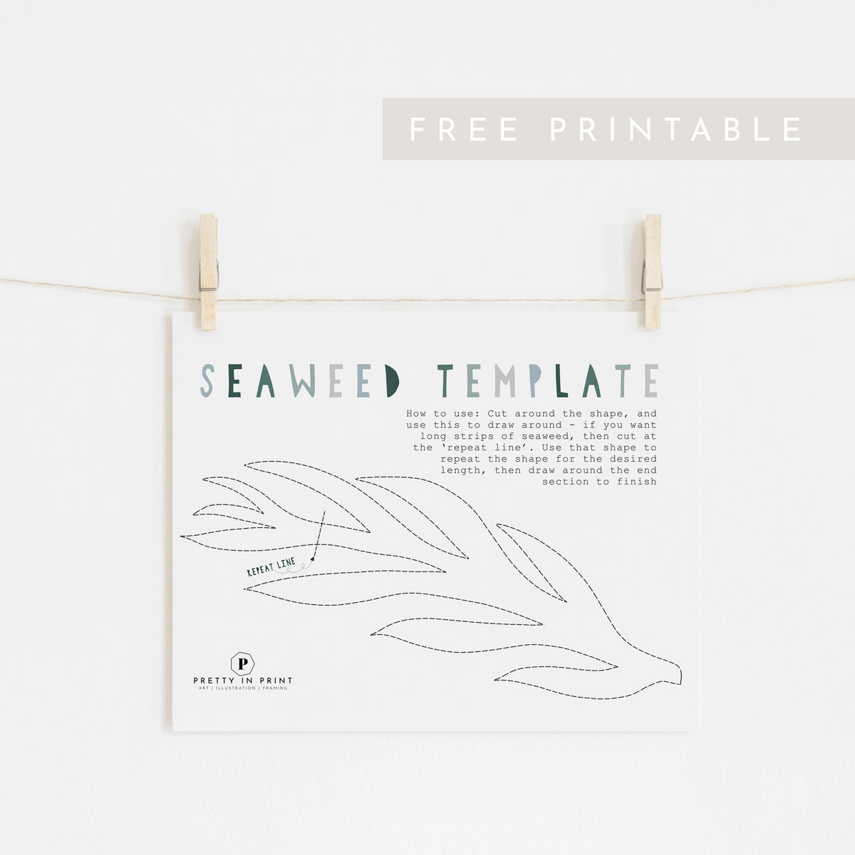 Seaweed Template 1 - FREE Printable