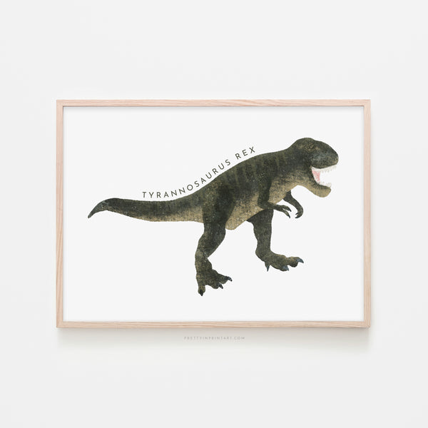 Dinosaur Art - Tyrannosaurus Rex | Framed Print – Pretty in Print Art Ltd
